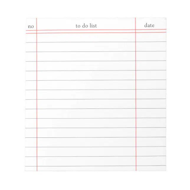 Lined To-Do List Organize Your Tasks in Style Notepad | Zazzle