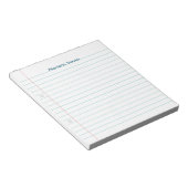 Lined Your Name Ruled Paper School Themed Simple Notepad | Zazzle