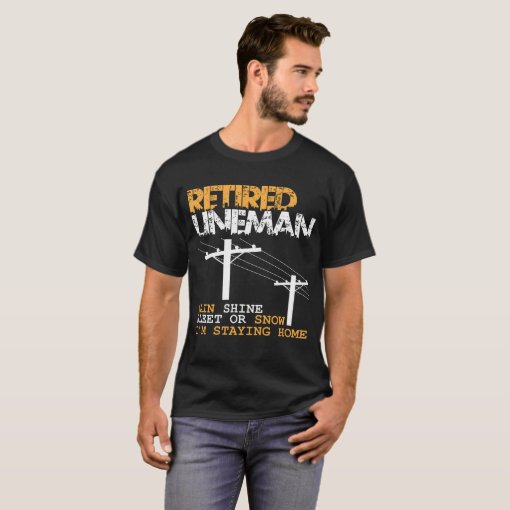 Lineman Retirement Funny Electrician Occupation T-Shirt | Zazzle