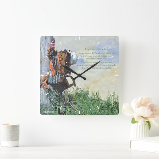 Lineman's Life Wall Clock | Zazzle