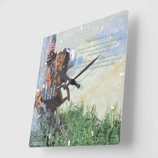 Lineman's Life Wall Clock | Zazzle