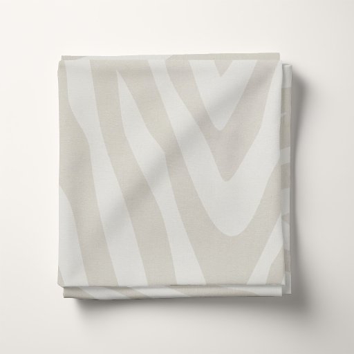 Linen Beige Zebra Print Large Scale Fabric | Zazzle