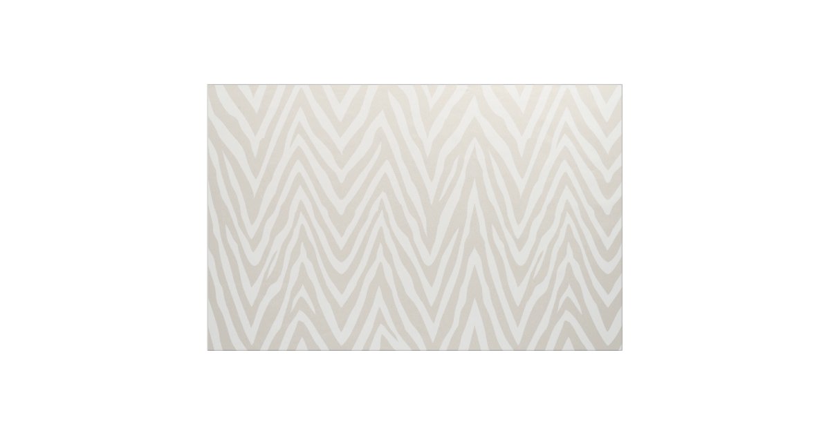 Linen Beige Zebra Print Large Scale Fabric | Zazzle