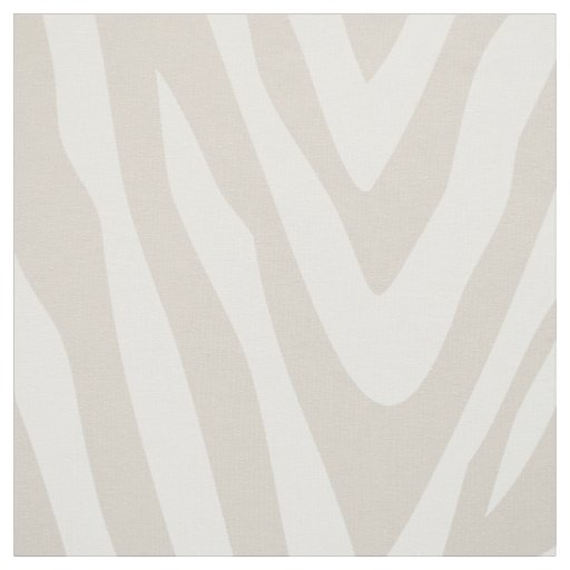 Linen Beige Zebra Print Large Scale Fabric | Zazzle