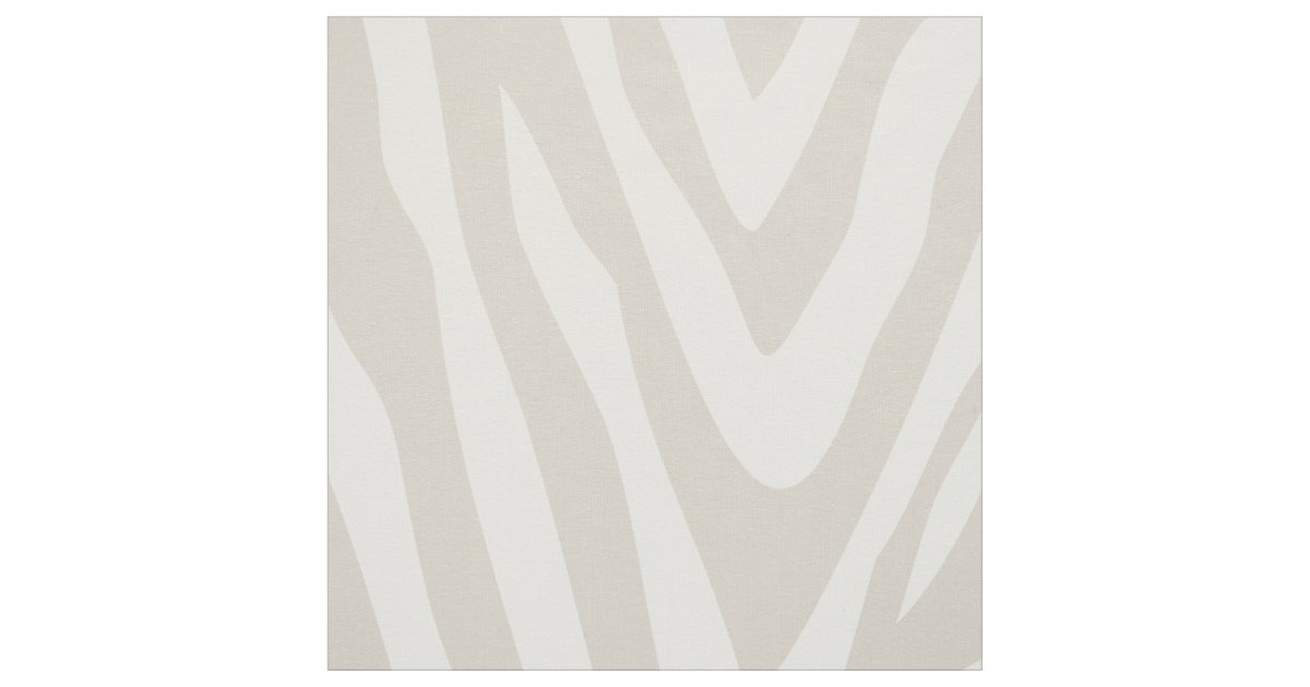 Linen Beige Zebra Print Large Scale Fabric | Zazzle