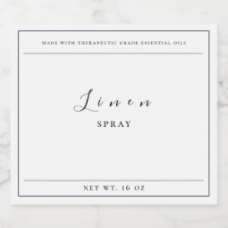 Linen Spray Label | Zazzle