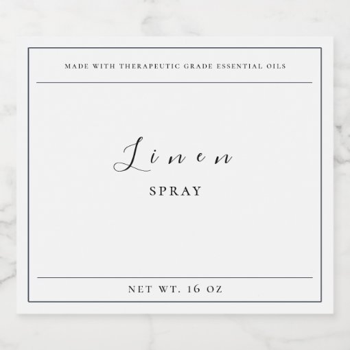Linen Spray Label | Zazzle