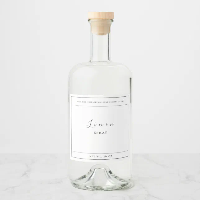 Linen Spray Label | Zazzle