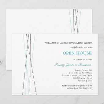 Lines and Dots Corporate Party or Event Invitation | Zazzle