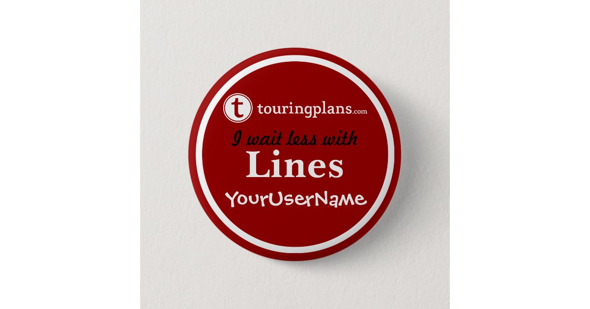 Lines Button - Design 2 (Red) | Zazzle
