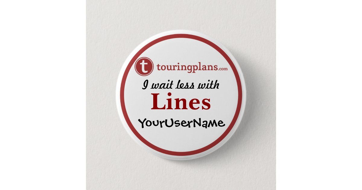 Lines Button - Design 2 (White) | Zazzle