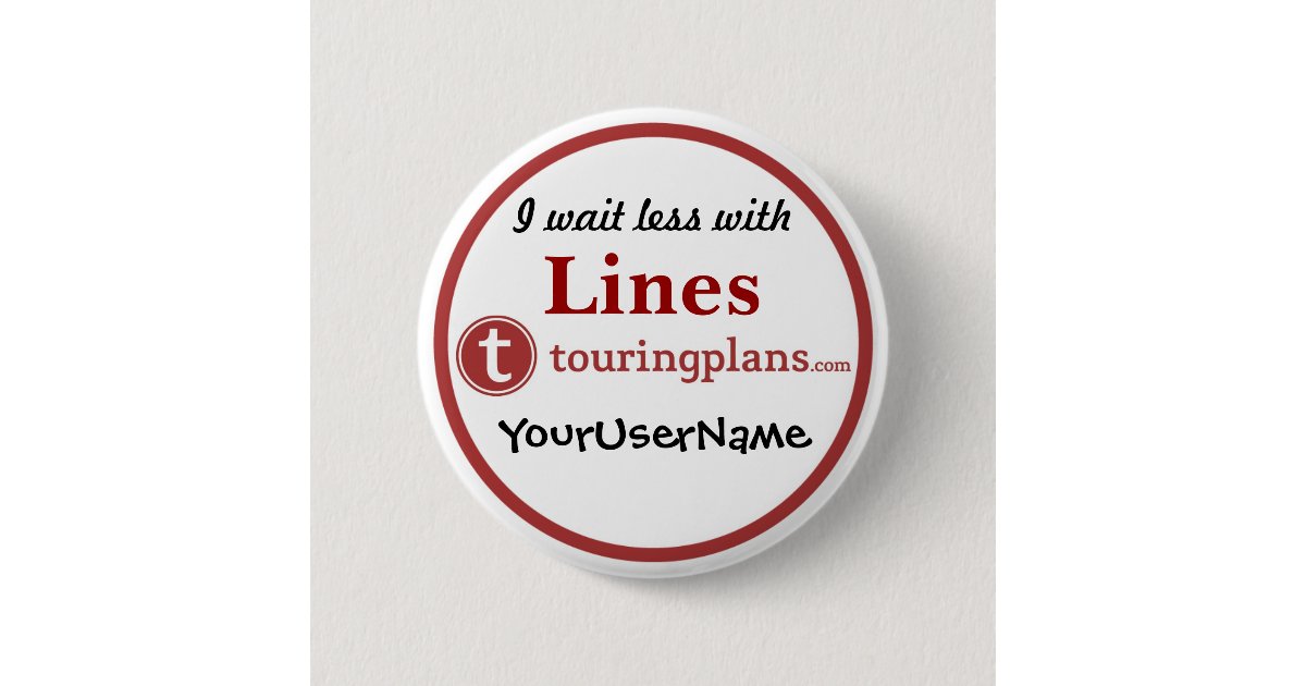 Lines Button - Design 3 (White) | Zazzle