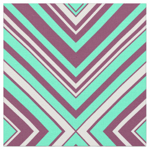 Purple and Aqua Colored Lines/Stripes Pattern Fabric | Zazzle.com
