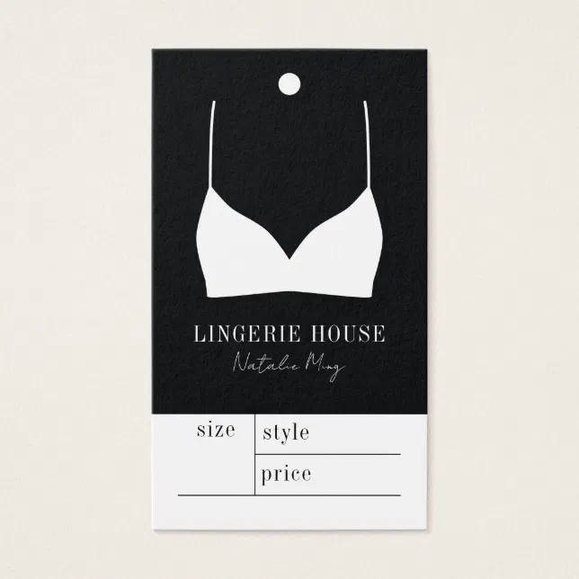 Lingerie Boutique Clothing Label Price Hang Tag | Zazzle