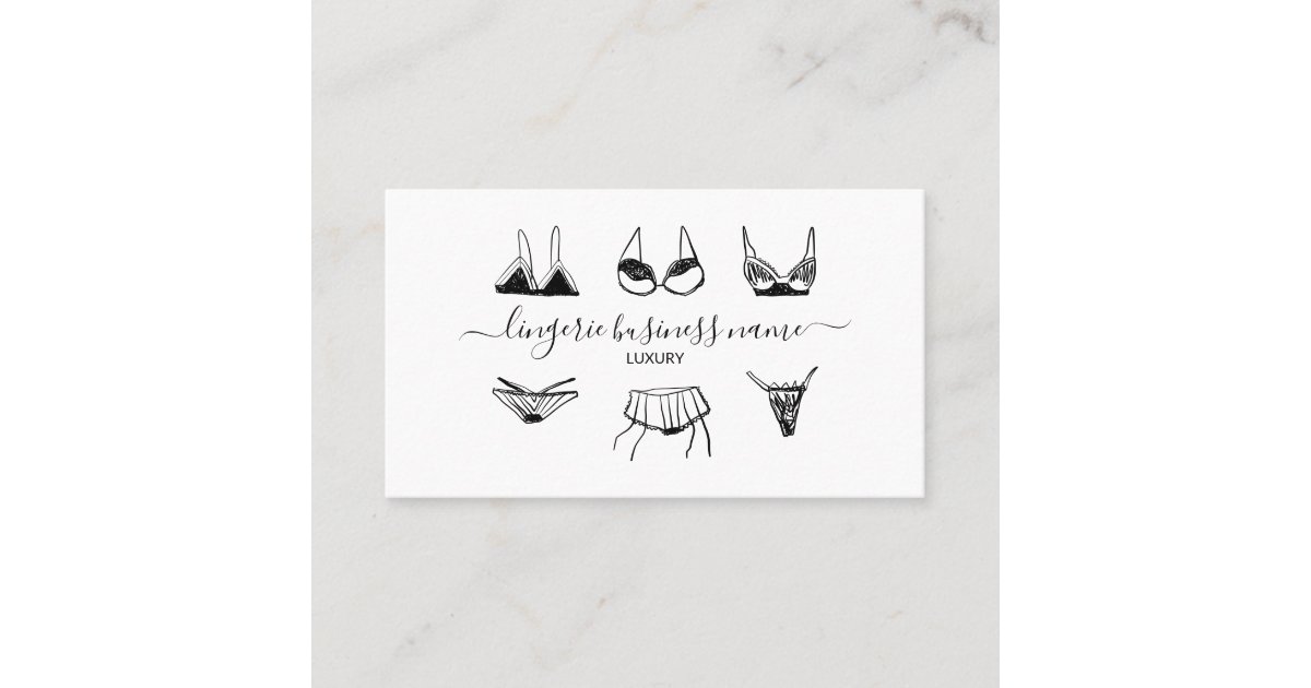 Lingerie fashion business card | Zazzle