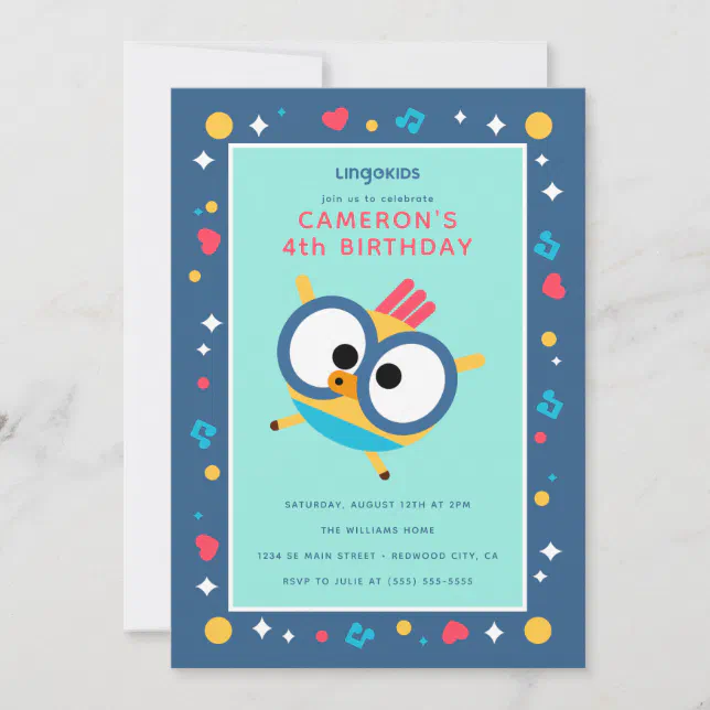 Lingokids Birthday featuring Billy Invitation | Zazzle