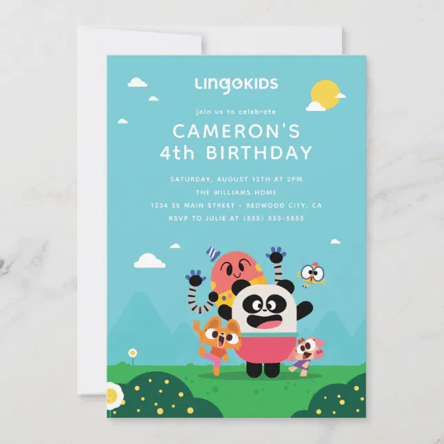 Lingokids Characters Birthday Invitation | Zazzle