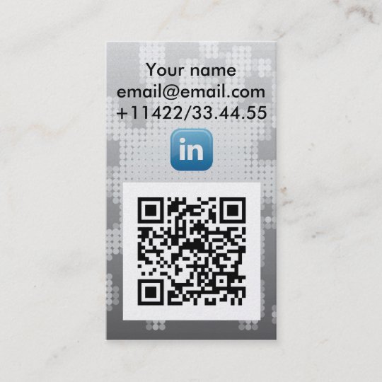 linked in qr-code business card | Zazzle.com