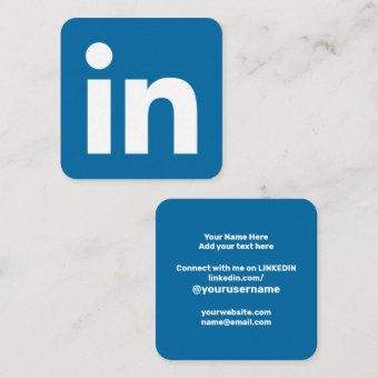 LinkedIn logo social media modern trendy business Calling Card | Zazzle