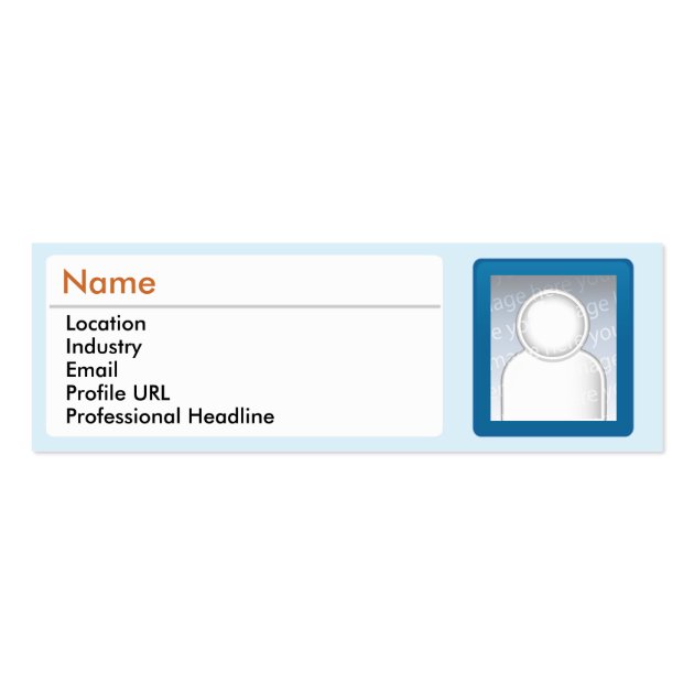 LinkedIn - Skinny Business Card Template