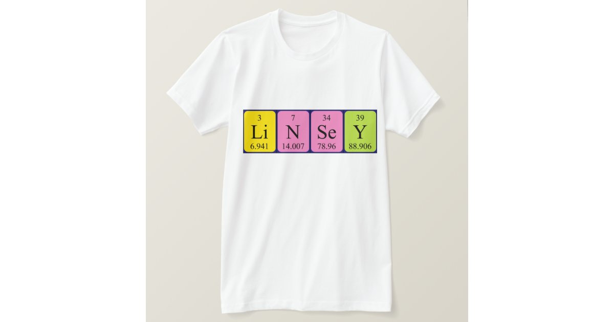 Linsey periodic table name shirt | Zazzle