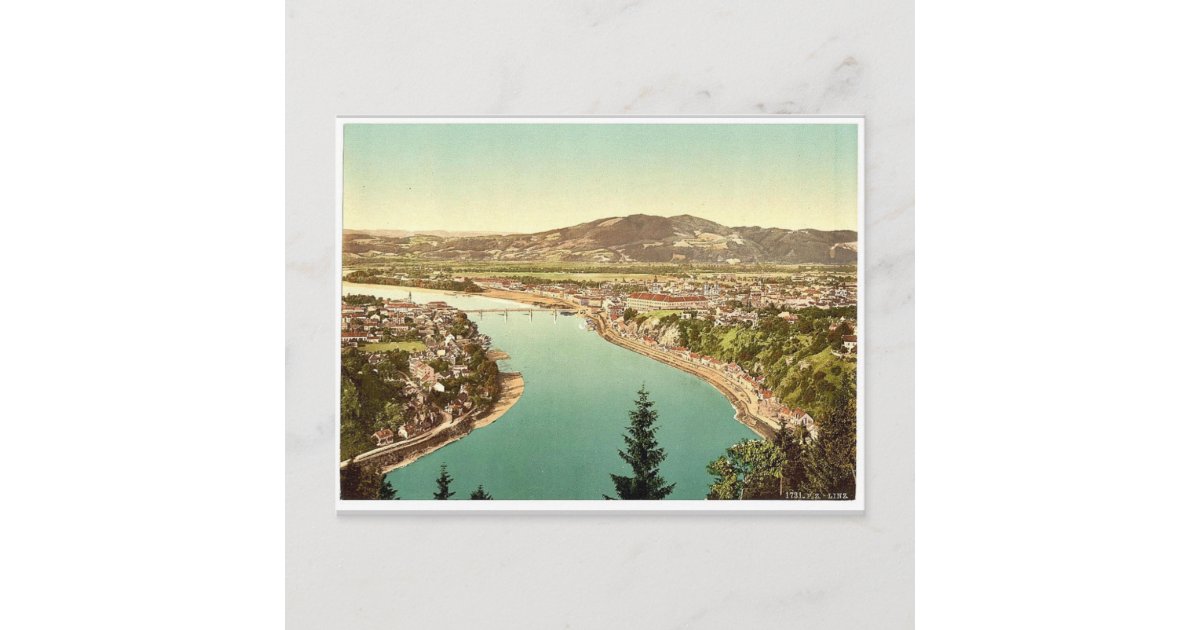 Lintz (i.e., Linz), general view, Upper Austria, A Postcard | Zazzle