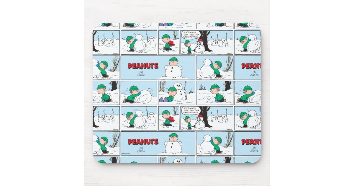Linus Builds A Snowman Mouse Pad | Zazzle