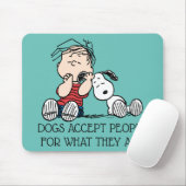 Linus Comforted With Snoopy's Ear Mouse Pad | Zazzle