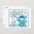 Linus & Lucy "I Wasn't Yelling…" Postcard | Zazzle