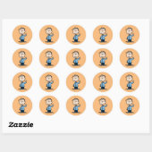 Linus Waving Classic Round Sticker | Zazzle