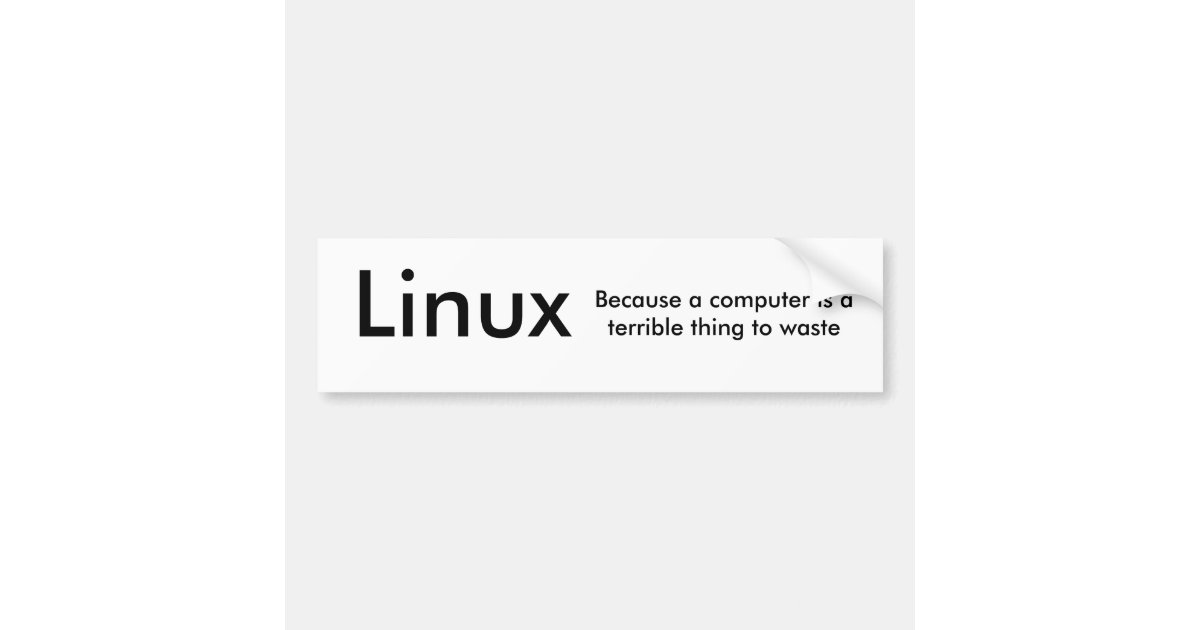 Linux Bumper Sticker | Zazzle