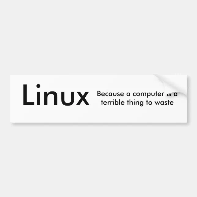 Linux Bumper Sticker | Zazzle