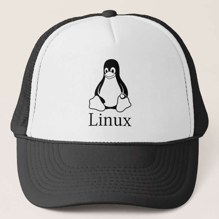 Linux Logo w/ Tux the Linux Penguin Trucker Hat | Zazzle.com