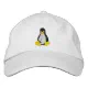 Linux logo with Tux the penguin Embroidered Baseball Cap | Zazzle