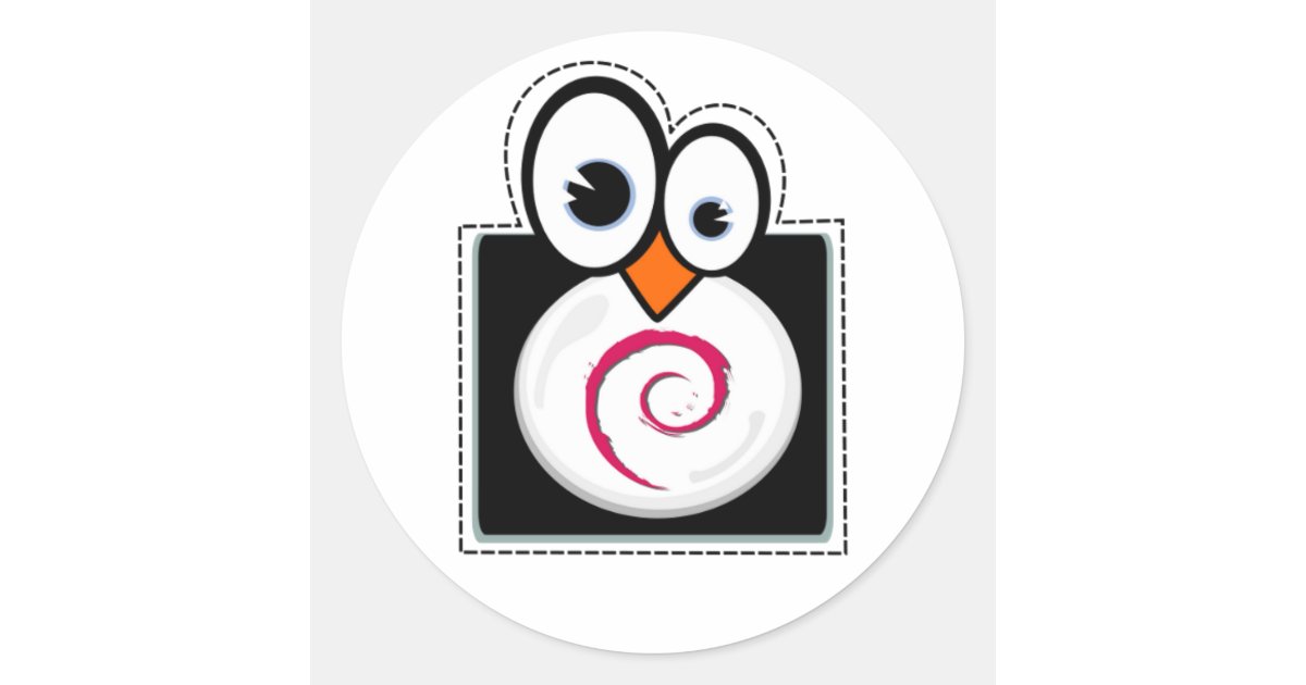 Linux Penguin Debian Sticker | Zazzle