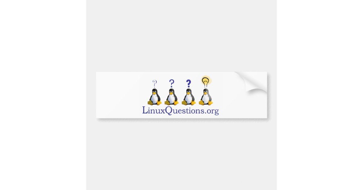 Linux Questions Logo Bumper Sticker | Zazzle