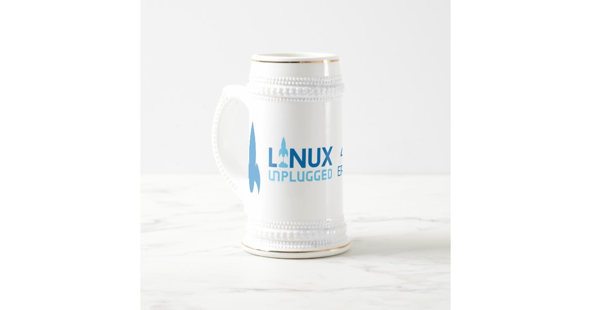 LINUX Unplugged Beer Stein | Zazzle
