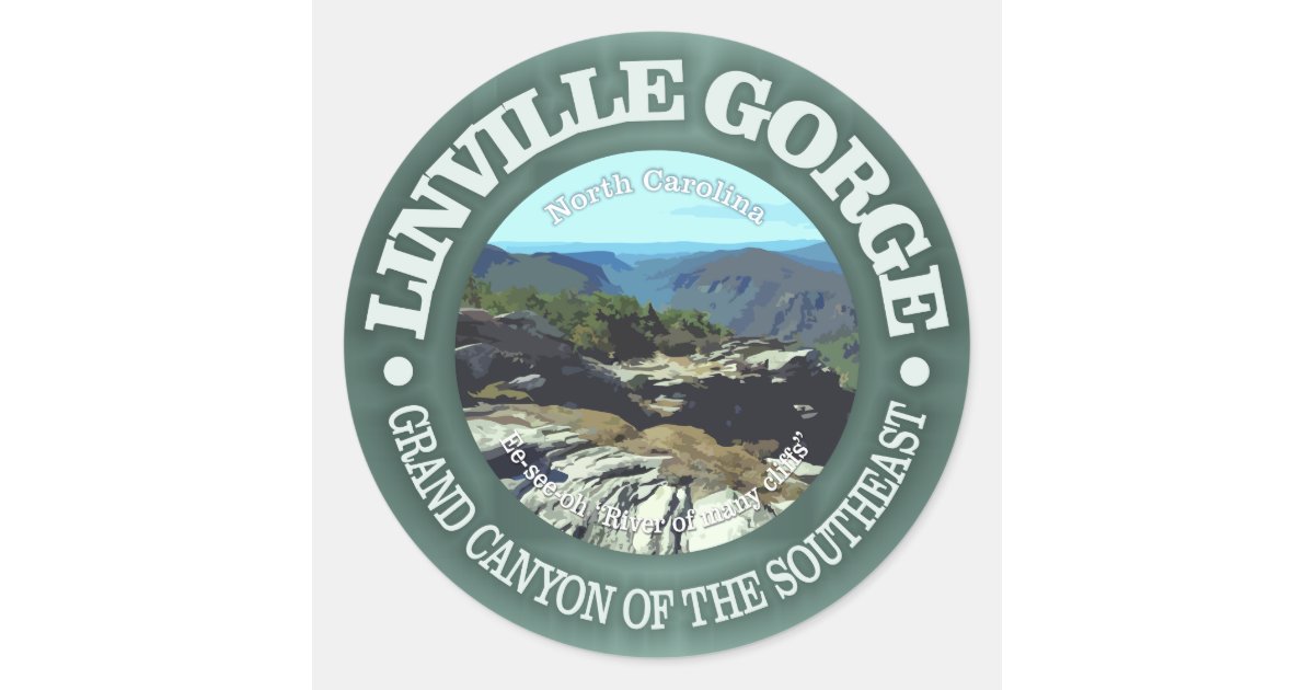Linville Gorge Classic Round Sticker | Zazzle