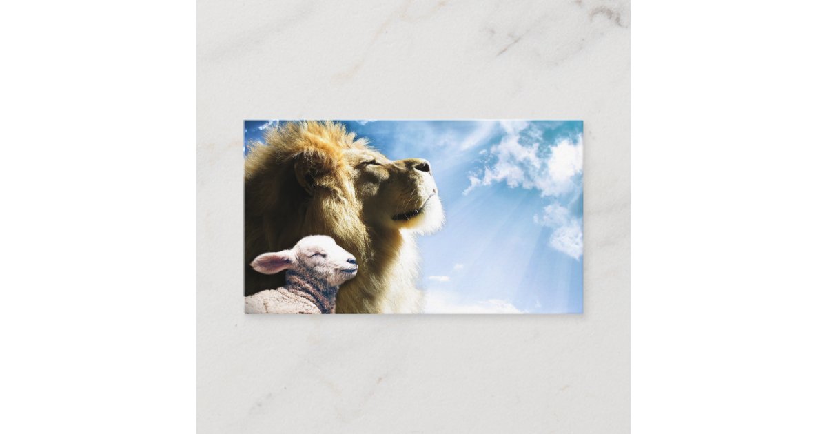 Lion and Lamb Business Cards | Zazzle