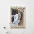 Lion and Lamb front with photo and greeting back Holiday Card | Zazzle