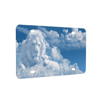 Lion and Lamb License Plate | Zazzle