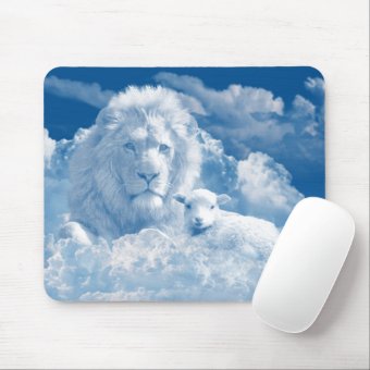Lion and Lamb Mouse Pad | Zazzle