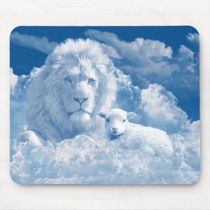 Lion and Lamb Mouse Pad | Zazzle