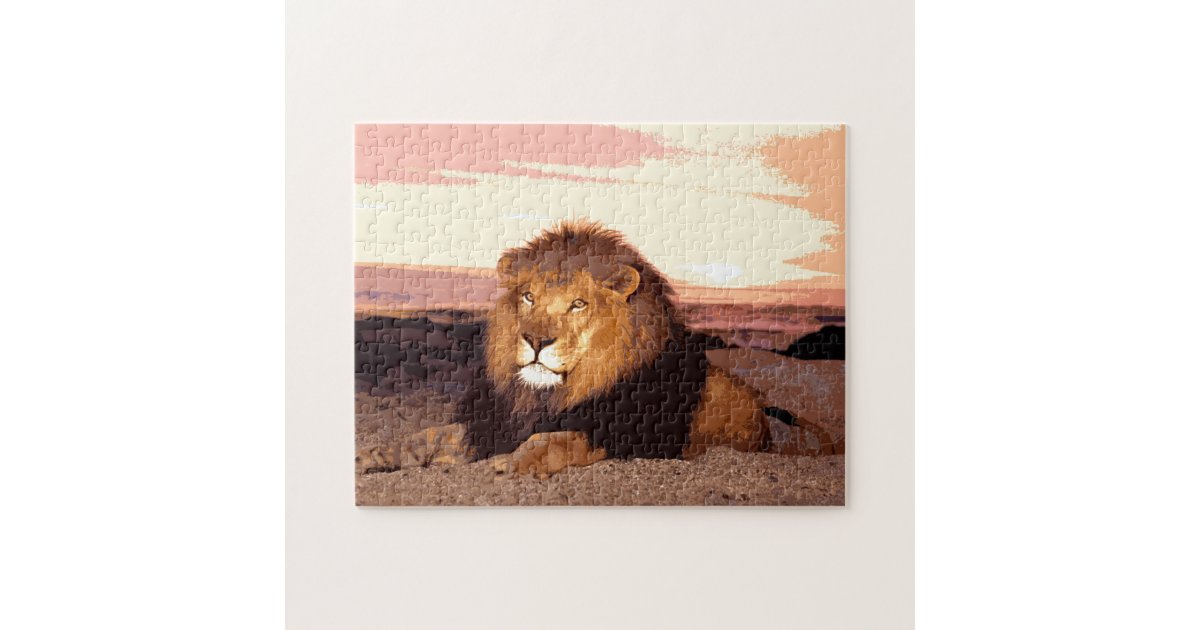 Lion Artwork Jigsaw Puzzle | Zazzle