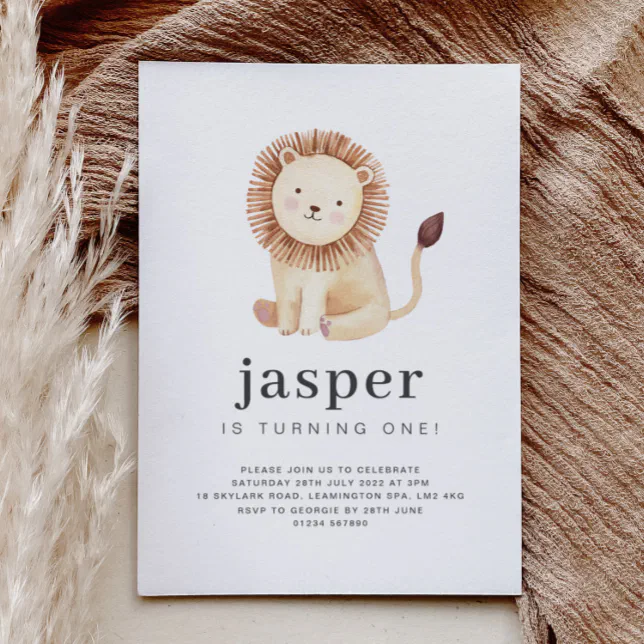 Lion Birthday Invitation | Zazzle