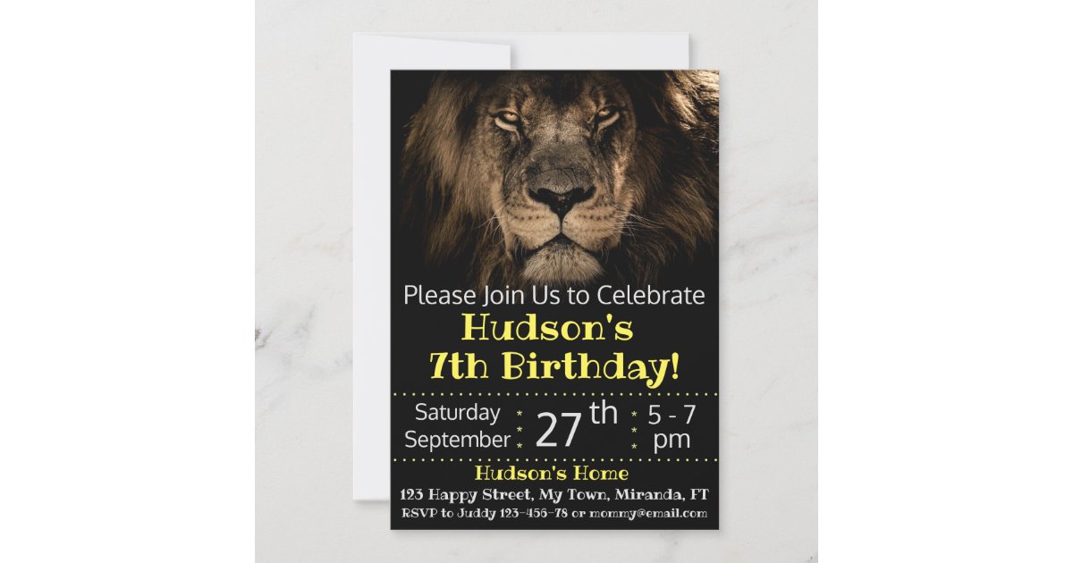 Lion birthday invitation | Zazzle