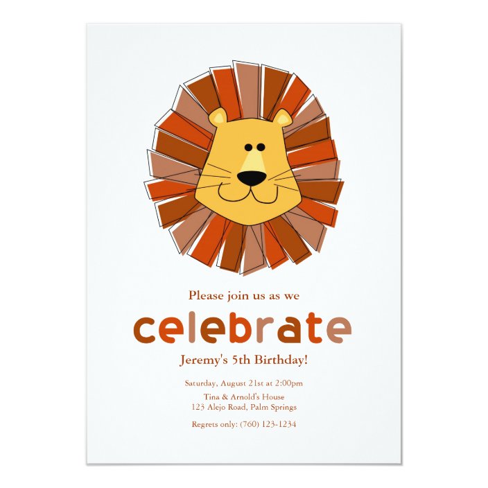 Lion Birthday Invitations | Zazzle.com