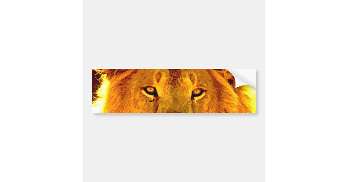 Lion Bumper Sticker | Zazzle