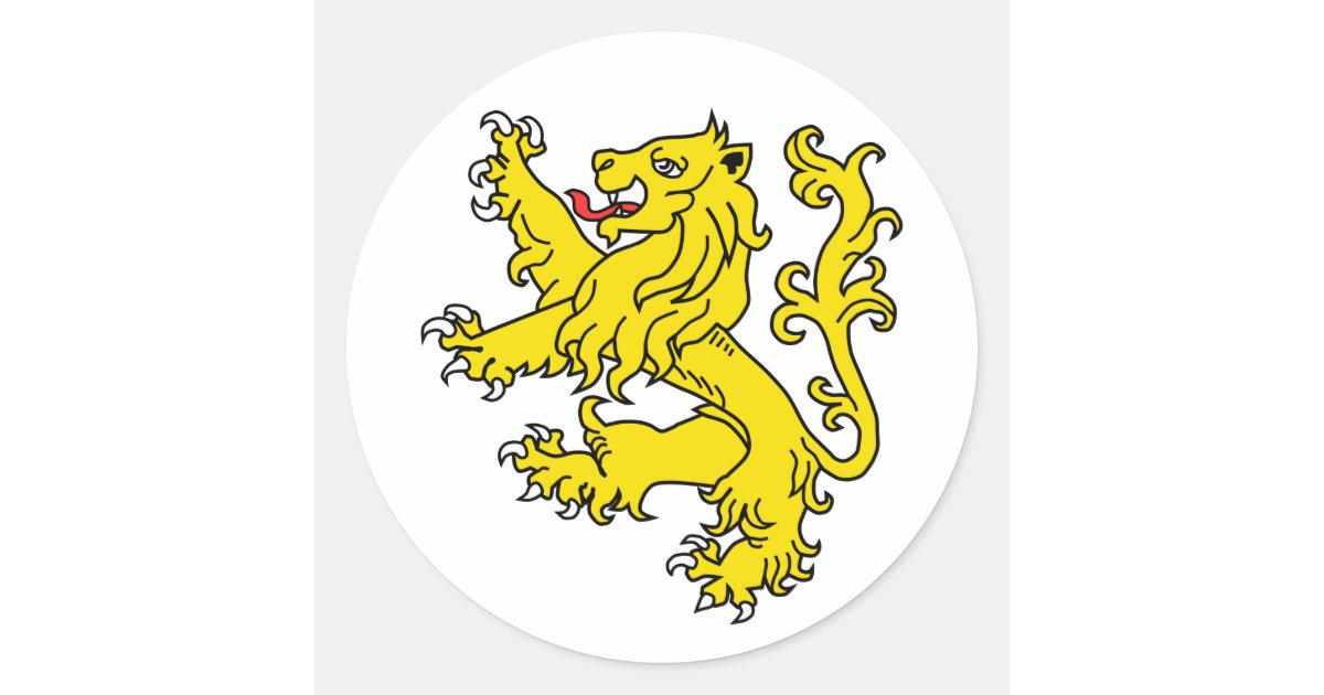 Lion Classic Round Sticker | Zazzle