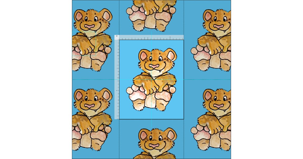 Lion Cub fabric | Zazzle